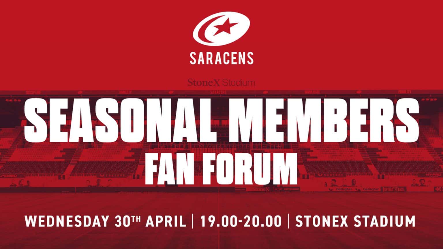 Saracens Seasonal Members Fans Forum - RSVP - Saracens